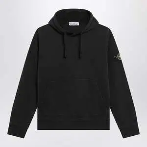 Stone Island Cotton Hoodie - Black