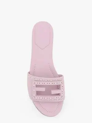 Fendi Leather Tube Sandals - Multicolor