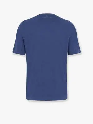 Brunello Cucinelli Cotton T-shirt With Front Embroidery - Multicolor