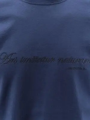 Brunello Cucinelli Cotton T-shirt With Front Embroidery - Multicolor