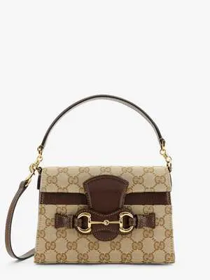 Gucci Horsebit Duomo Gg Canvas Handbag - Brown