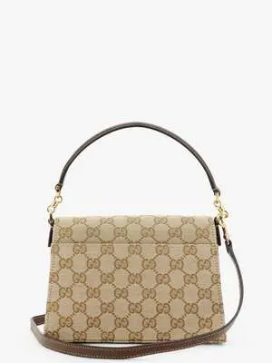 Gucci Horsebit Duomo Gg Canvas Handbag - Brown
