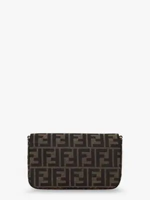Fendi Wallet On Chain Tube Ff Zucca Fabric Crossbody Bag - Multicolor