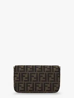 Fendi Wallet On Chain Tube Ff Zucca Fabric Crossbody Bag