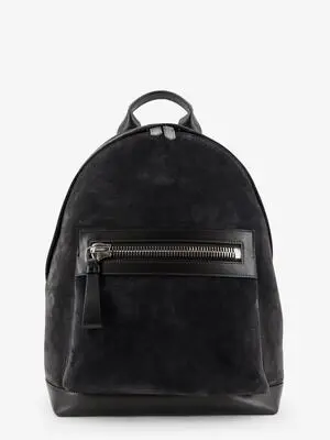 TOM FORD Suede Backpack With Maxi Zip On The Front - Multicolor