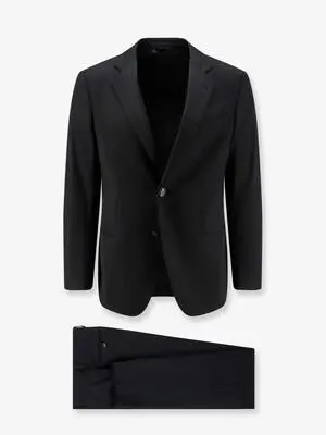 Giorgio Armani Soho Line Super 160s Virgin Wool Suit - Black