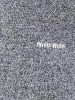 Miu Miu Wool Sweater With Logo Inlay