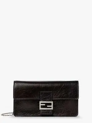 Fendi Wallet On Chain Tube Leather Crossbody Bag - Multicolor