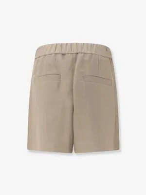 Brunello Cucinelli Viscose And Linen Blend Bermuda Shorts