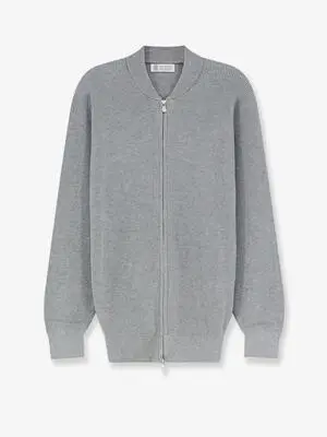 Brunello Cucinelli Ribbed Cotton Cardigan - Multicolor