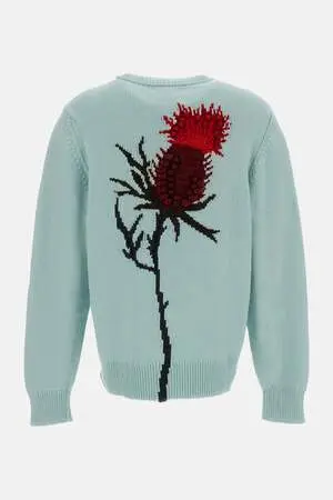 BARRIE Maglia Scottish Flower - Azzurro