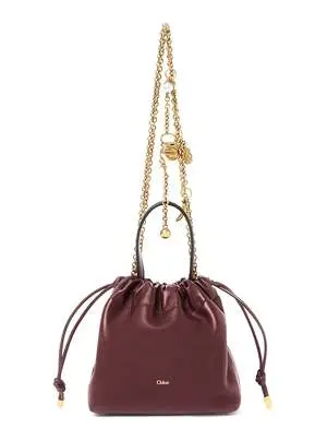 Chloé Chloé Women Bordeaux Nappa Handbag With Gold Metal Details Multicolor