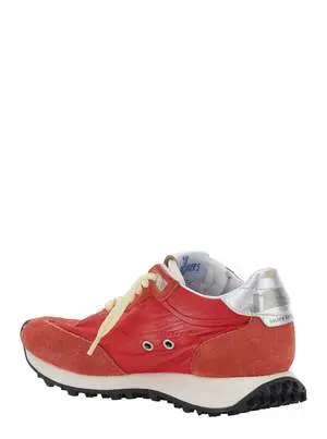 GOLDEN GOOSE Running Marathon' Sneakers With Star Patch On The Side And Laminated Heel In Leather For - Red