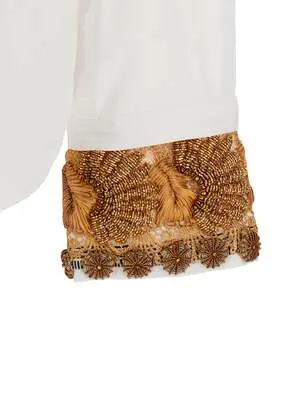 Dries Van Noten Chloris Blouse With Long Sleeves And White Collar - Multicolor
