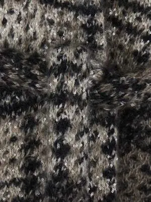 Brunello Cucinelli Cardigan With Belt And All-over Applied Sequins In Mohair And Wool Blend