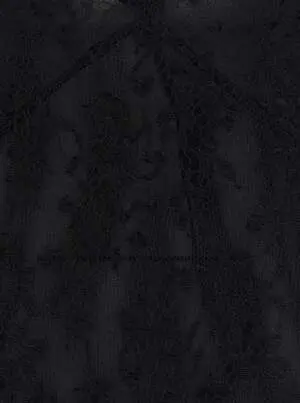 Fendi Black Sleeveless Dress With Lace Embroidery In Silk For - Multicolor