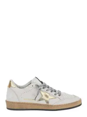 GOLDEN GOOSE Sneakers Ballstar With Leather Upper And Laminated Star - White
