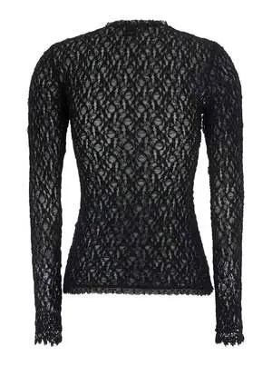 Isabel Marant Étoile Brany' Top With All-over Lace Trim In Cotton Blend For - Black