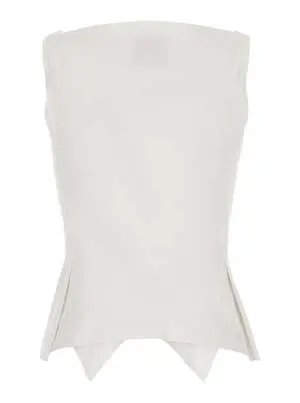 VIVIENNE WESTWOOD White Top With Button Closure And Logo On The Front In Cotton For - Multicolor