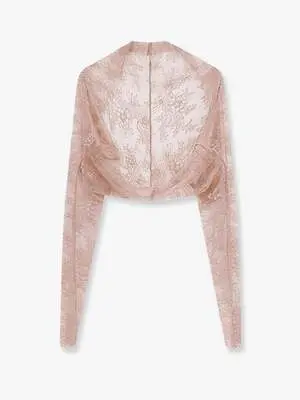 Alberta Ferretti Lace Shrug - Cream
