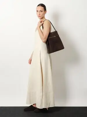 TOTEME Suede Belted Bucket Bag