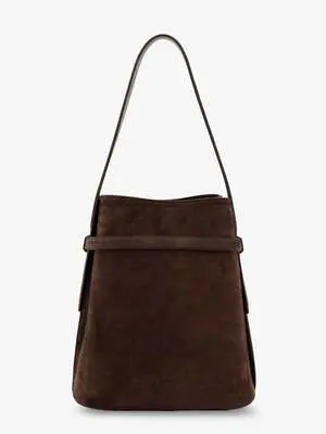 TOTEME Suede Belted Bucket Bag