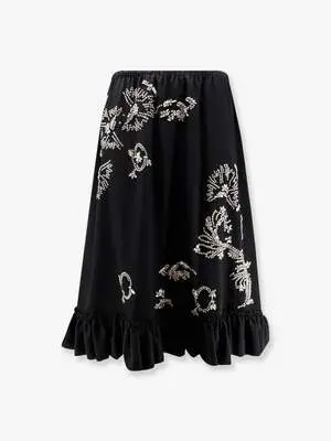 Dries Van Noten Samila Skirt With Rhinestones - Black