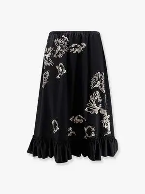 Dries Van Noten Samila Skirt With Rhinestones - Black