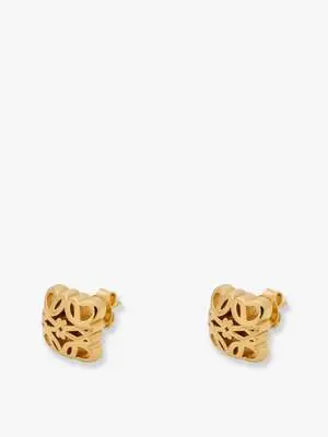 Loewe Paula's Ibiza -bombe Anagram Brass Earrings - Gold