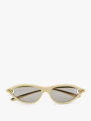 Bottega Veneta Bottega Veneta Women Knot Cat-Eye Sunglasses Cream