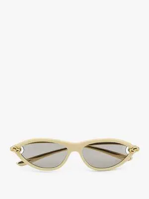 Bottega Veneta Bottega Veneta Women Knot Cat-Eye Sunglasses Cream