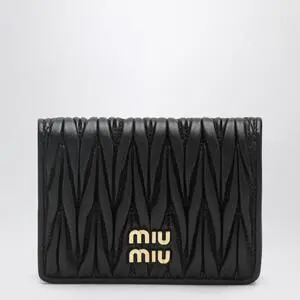 Miu Miu Compact Wallet In Quilted Nappa