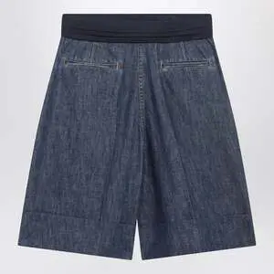 Valentino Garavani Denim Bermuda Shorts With Oversized Bow