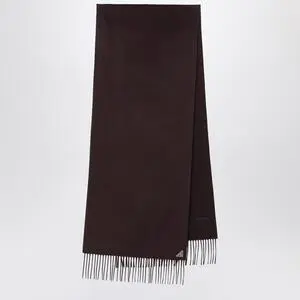 Prada Scarf In Silk And Cashmere - Brown
