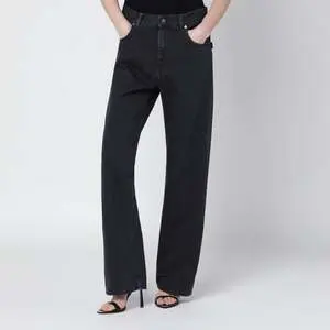 HAIKURE Charcoal Wide-leg Jeans