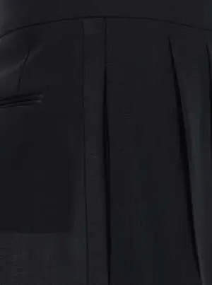 TOM FORD Black High-waisted Pants With Front Pleats In Wool For
