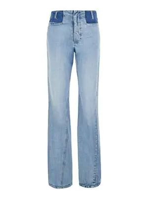 MAISON MARGIELA Light Blue Jeans With Contrasting Details On The Waist In Denim For - Multicolor