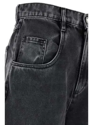 MAISON MARGIELA Five-pocket Design Ripped Black Cotton Denim Jeans - Multicolor