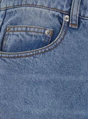 AMI Paris Blue Flare Cut Jeans With Logo Patch On The Back In Denim For - Multicolor