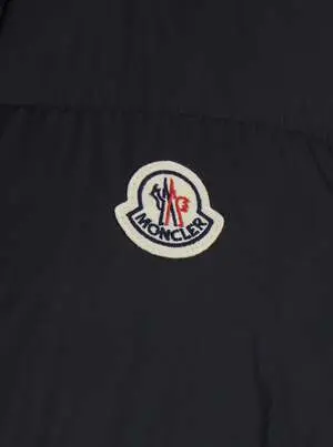 Moncler Tuquerouye' Black Down Jacket With High Collar And Sleeveless Design In Tech Fabric For