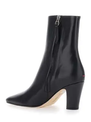AeydĒ Black Calfskin Maris Ankle Boots