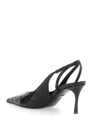 FERRAGAMO Pumps With 70mm Heel In Black Leather