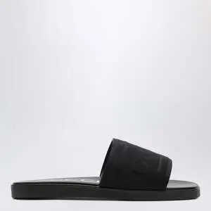 Gucci Jacquard Fabric Slides - Black