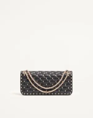 Valentino Garavani Rockstud Spike Medium Shoulder Bag In Kidskin - Black