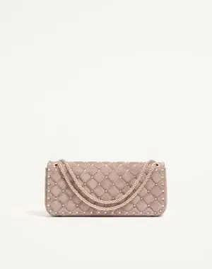 Valentino Garavani Rockstud Spike Medium Suede Shoulder Bag