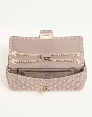 Valentino Garavani Rockstud Spike Medium Suede Shoulder Bag