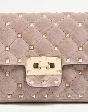 Valentino Garavani Rockstud Spike Medium Suede Shoulder Bag