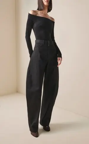 Alaïa Velvet Off-the-shoulder Bodysuit
