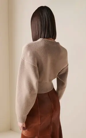 Alaïa Cinched Cashmere Knit Sweater