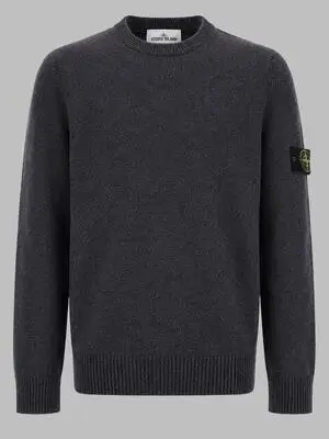 Stone Island Maglia Con Patch Logo - Gray